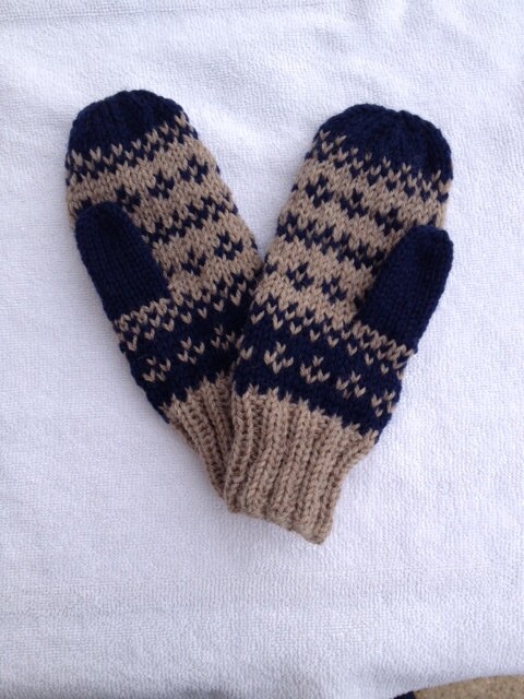 Scandinavian CUSTOM Adult or Teen Mitten Hand Knit | Etsy