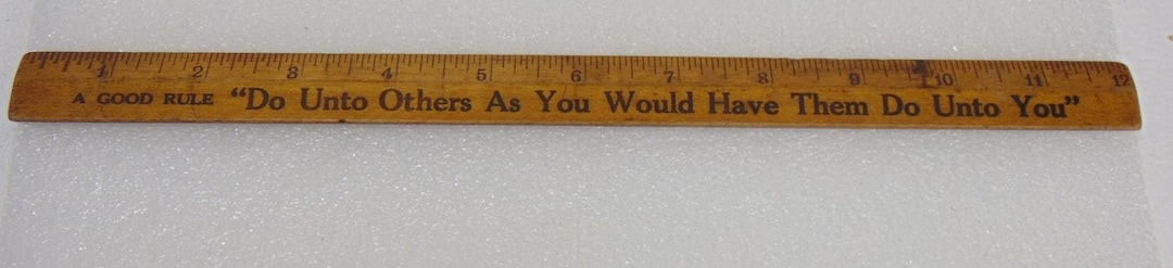 Wooden Advertising Ruler Coca-cola Golden Good Rule Do Unto Others ...