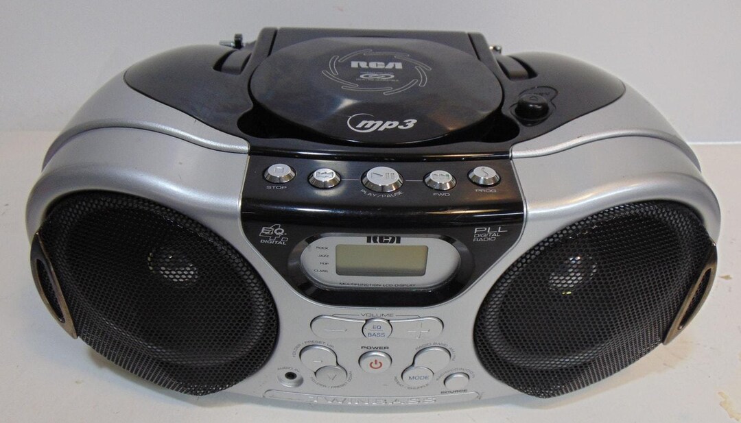 RCA Twin Bass RCD1598 Portable Boombox Fm/am/cd/mp3 Stereo Radio Tested ...
