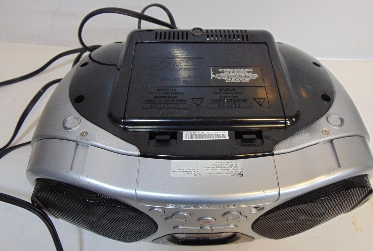 RCA Twin Bass RCD1598 Portable Boombox Fm/am/cd/mp3 Stereo Radio Tested ...