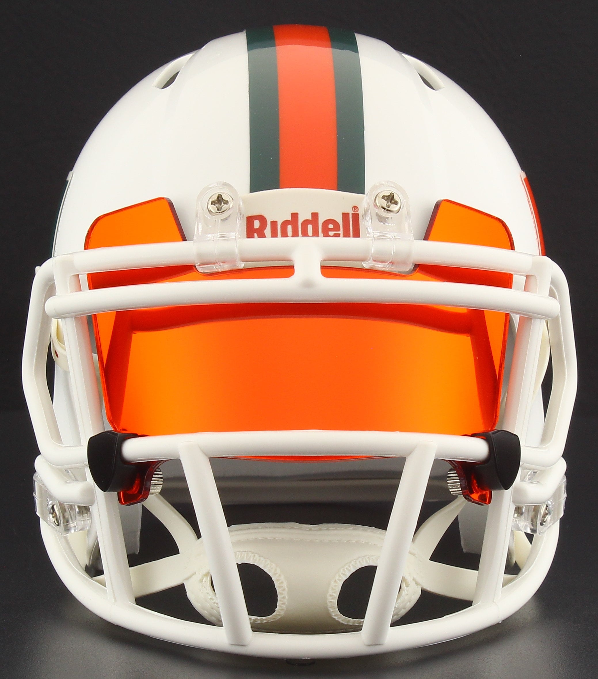 Miami Hurricanes NCAA Riddell Speed Mini Football Helmet W/ Eye Shield ...
