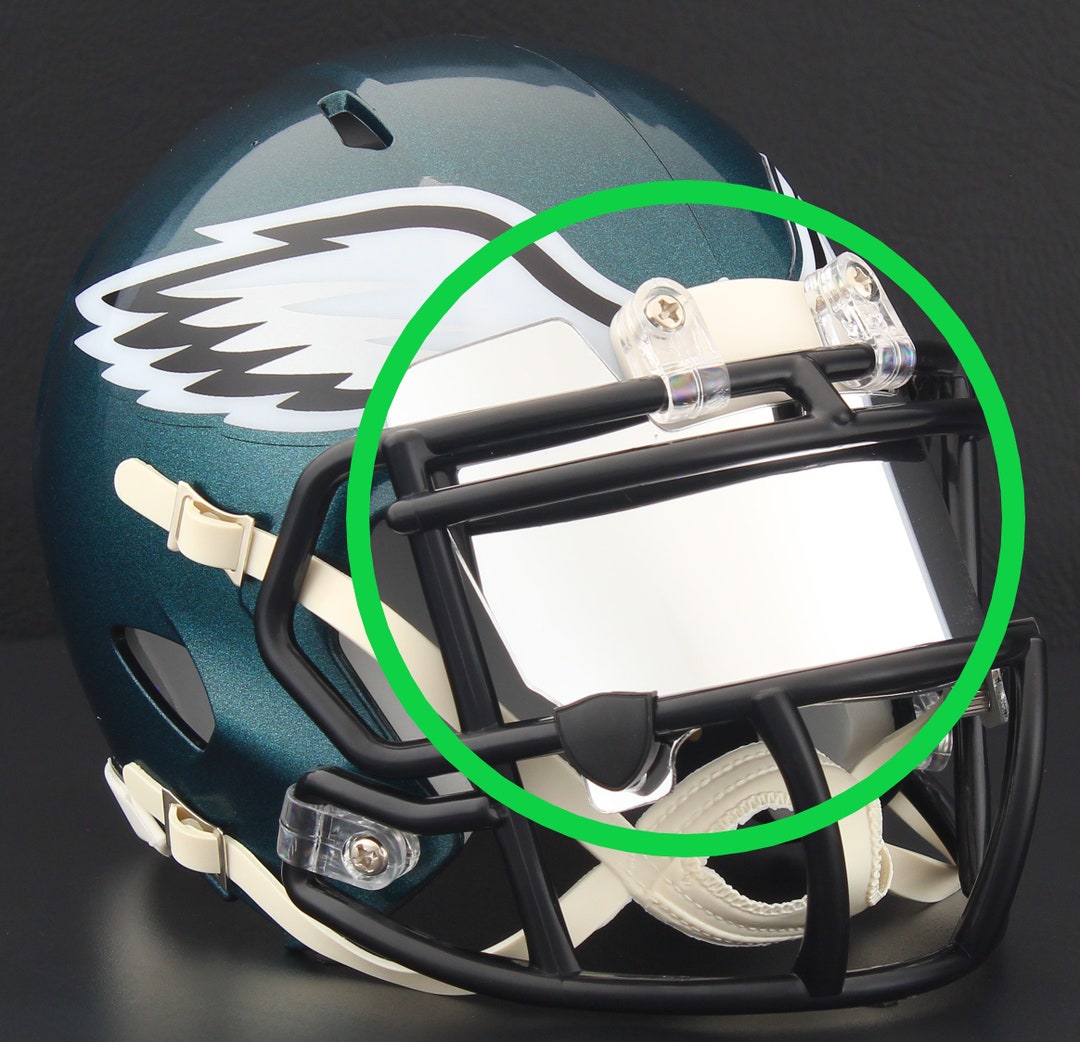 MIRROR CHROME Mini Eye Shield / Visor for Philadelphia Eagles NFL Mini ...