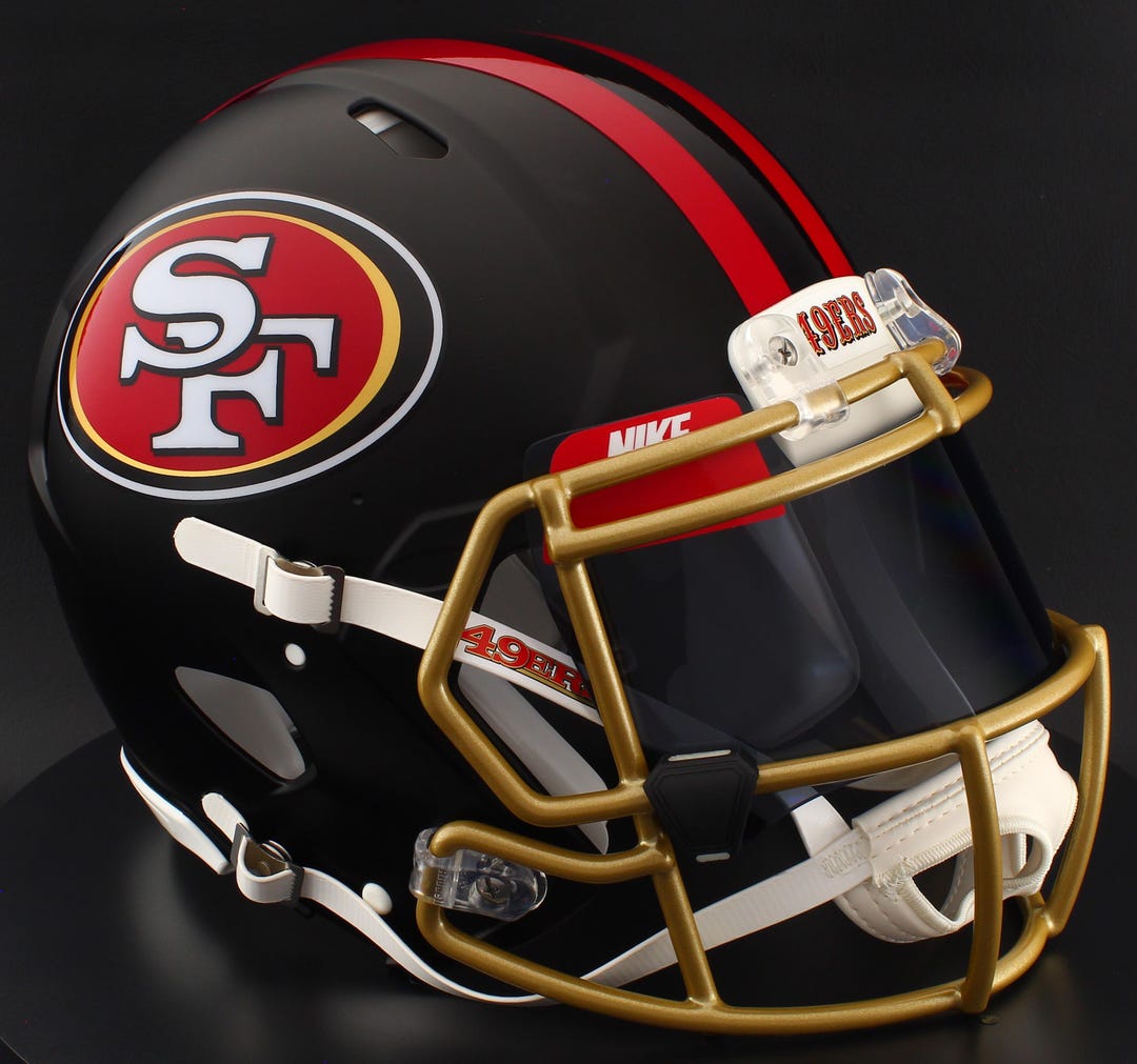 San Francisco 49ers NFL Riddell Speed Full Size Replica Football Helmet ...