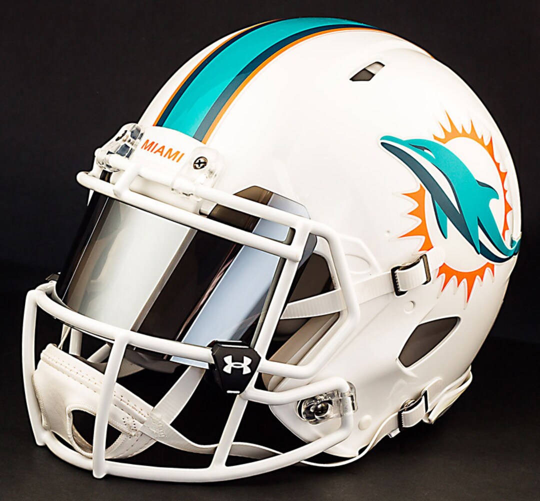 Miami Dolphins NFL Riddell Speed Full Size Replica Football Helmet - Etsy