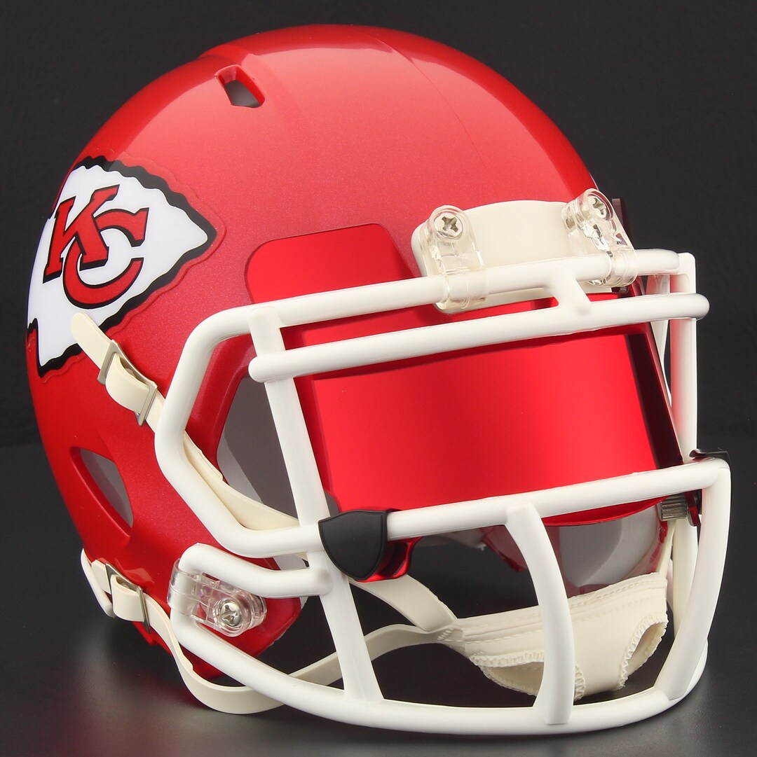Kansas City Chiefs NFL Riddell Speed Mini Football Helmet W/ EYE SHIELD ...