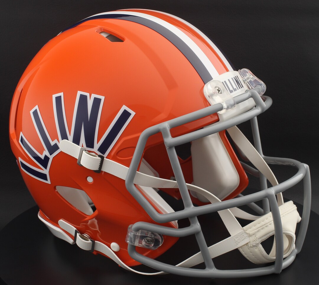 Illinois Fighting Illini NCAA Riddell Speed Full Size Replica Football Helmet - Etsy