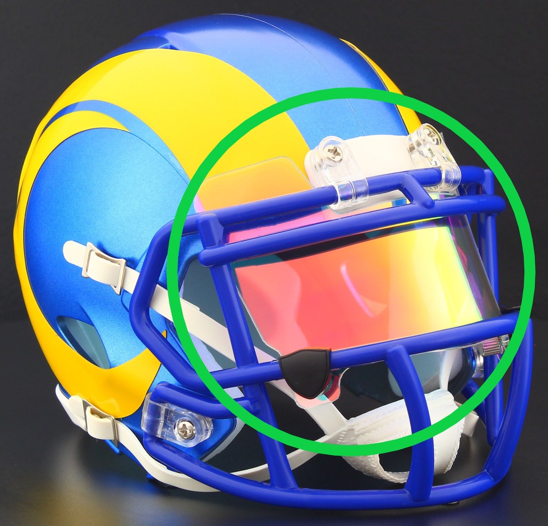RAINBOW Mini Eye Shield / Visor for Los Angeles Rams NFL Mini Football ...