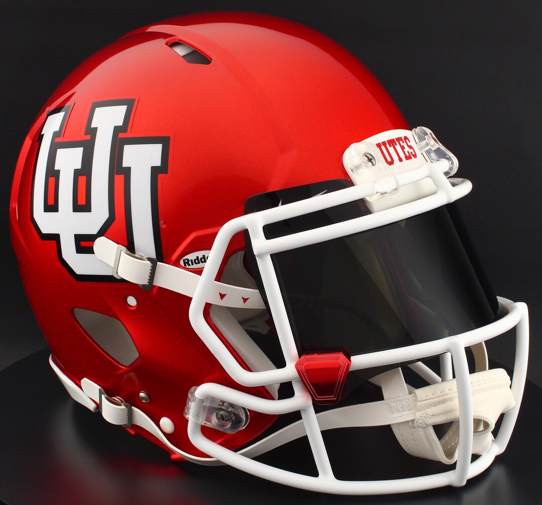 Utah Utes NCAA Riddell Speed Full Size Replica Football Helmet With ...
