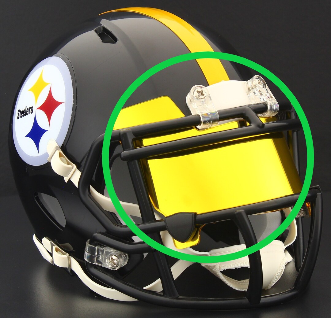 YELLOW Mini Eye Shield / Visor for Pittsburgh Steelers NFL Mini ...