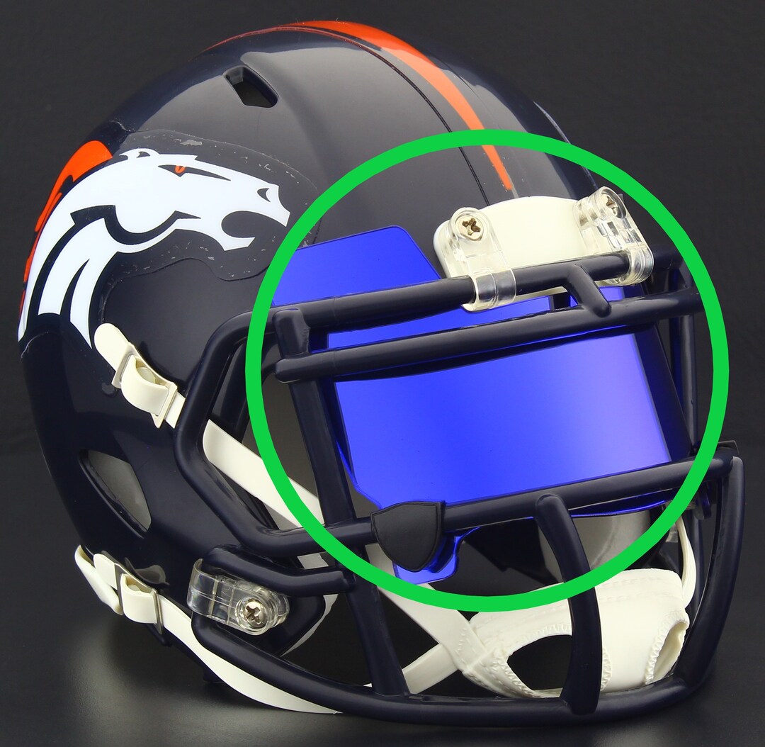 BLUE Mini Eye Shield / Visor for Denver Broncos NFL Mini Football ...