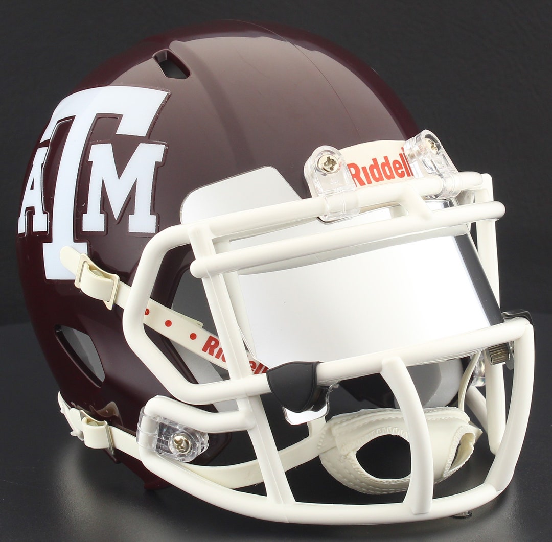 Texas A&M Aggies NCAA Riddell Speed Mini Football Helmet W/ Eye Shield ...