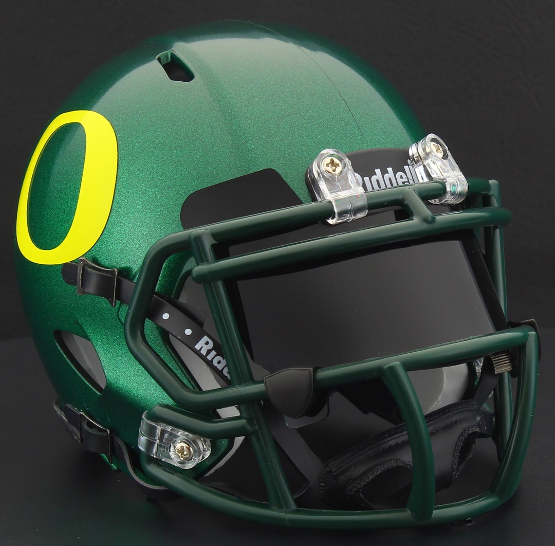 Oregon Ducks NCAA Riddell Speed Mini Football Helmet W/ Eye Shield ...