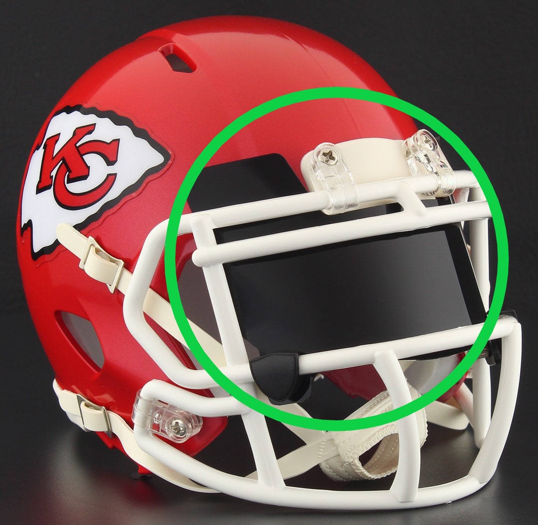 BLACK Mini Eye Shield / Visor for Kansas City Chiefs NFL Mini Football ...