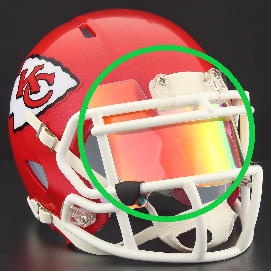 RAINBOW Mini Eye Shield / Visor for Kansas City Chiefs NFL Mini ...