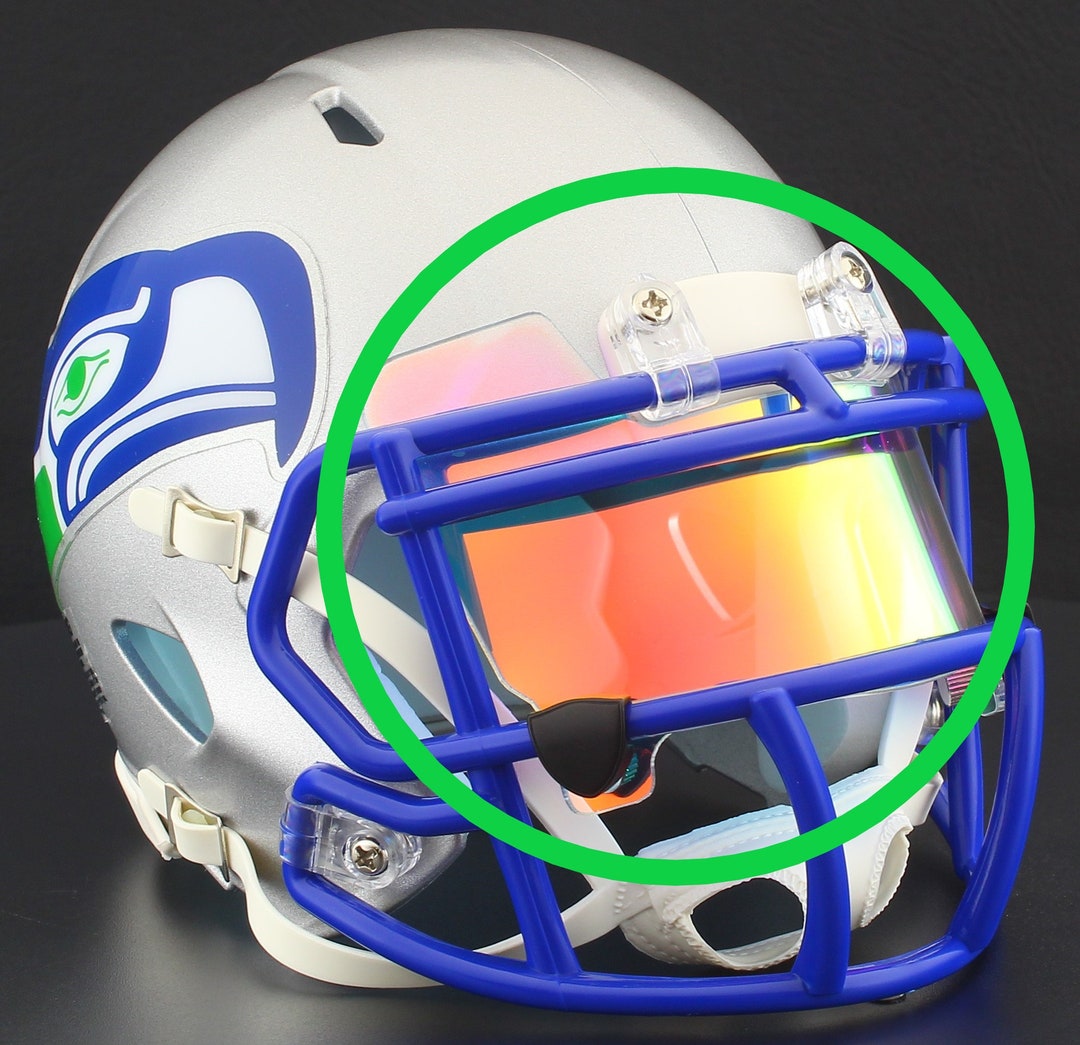 RAINBOW Mini Eye Shield / Visor for Seattle Seahawks NFL Mini Football ...