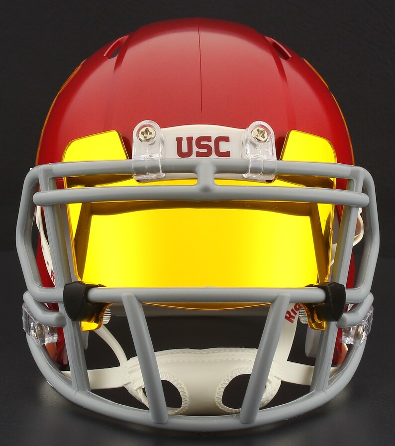 USC Trojans NCAA Riddell Speed Mini Football Helmet W/ Eye Shield Visor ...