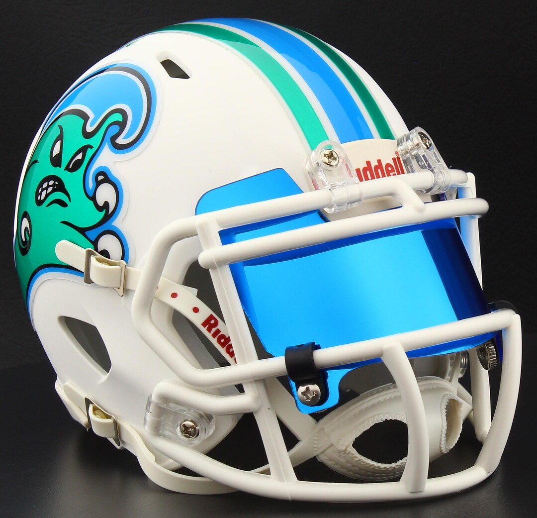 Tulane Green Wave NCAA Riddell Speed Mini Football Helmet W/ Eye Shield ...