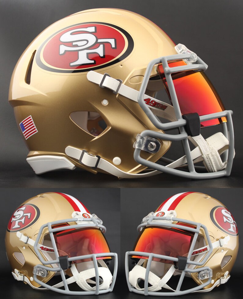 San Francisco 49ers NFL Riddell Speed Full Size Replica Football Helmet ...