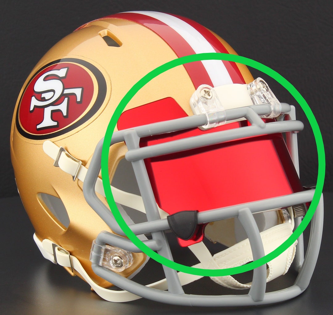 RED Mini Eye Shield / Visor for San Francisco 49ers NFL Mini Football ...