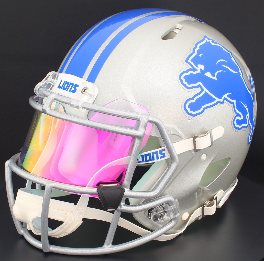 Detroit Lions NFL Riddell Speed Full Size Replica Football Helmet - Etsy