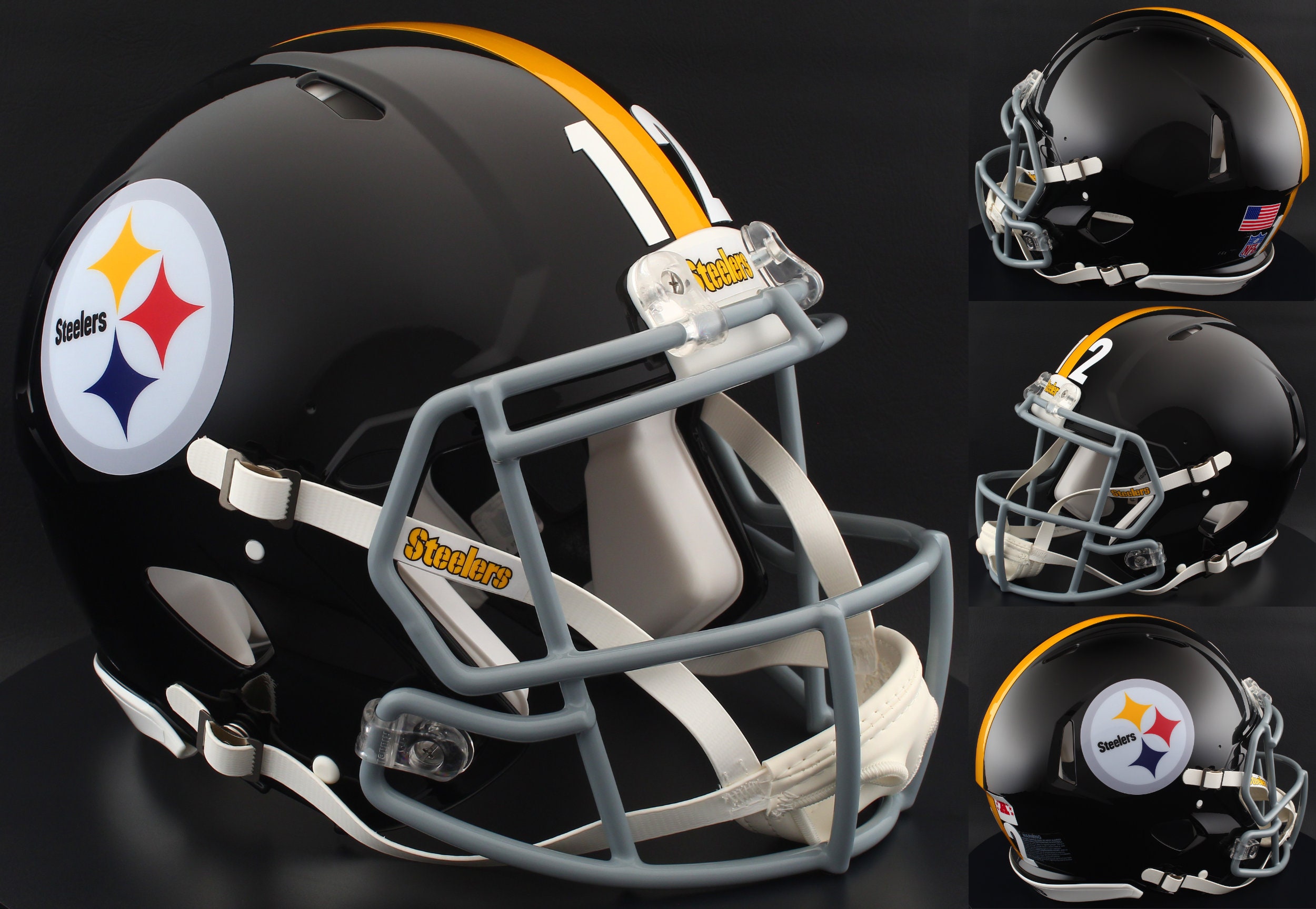 PITTSBURGH STEELERS 1963-1976 NFL Riddell Speed Full Size Replica ...