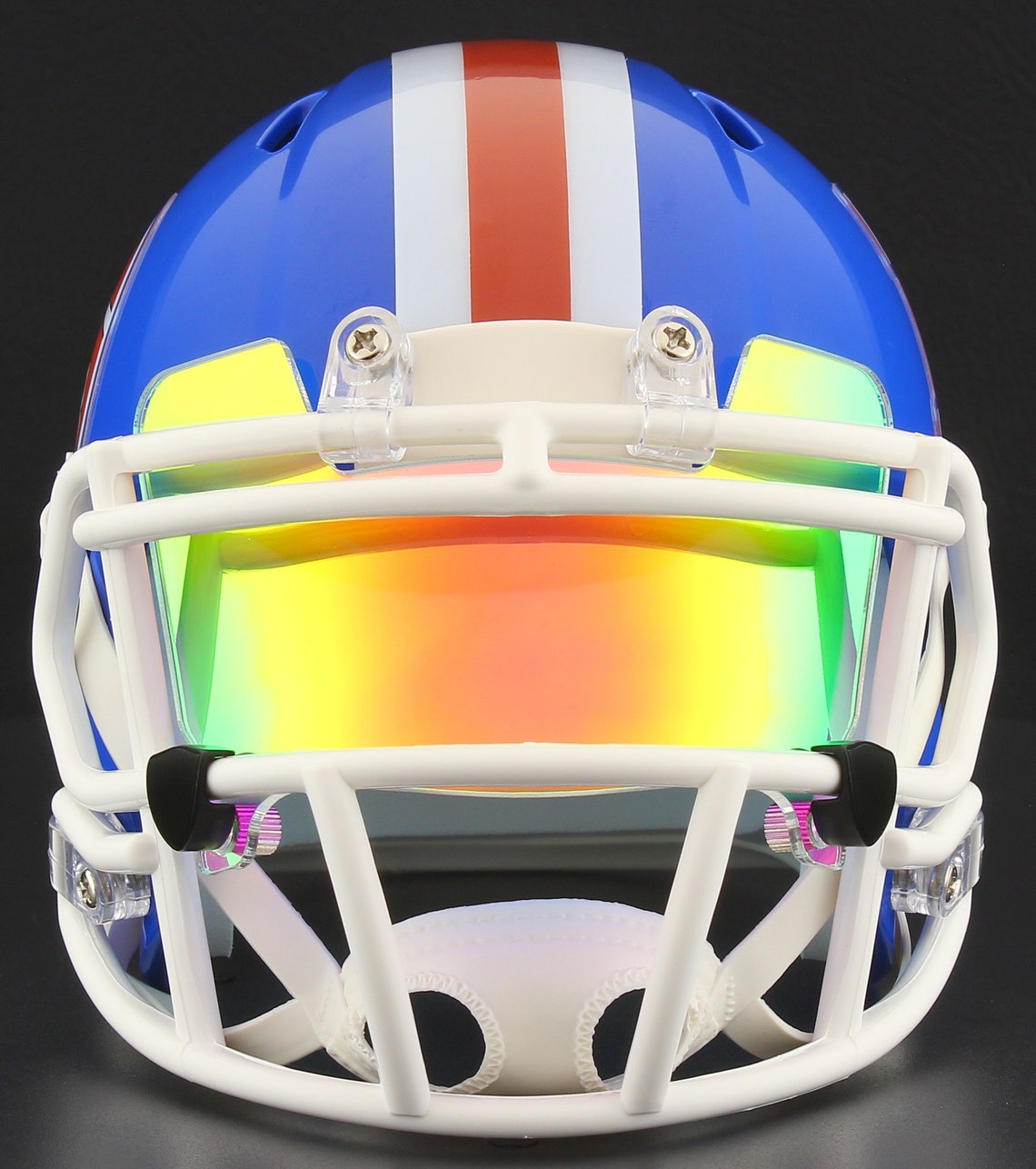 RAINBOW Mini Eye Shield / Visor for Denver Broncos NFL Mini Football ...