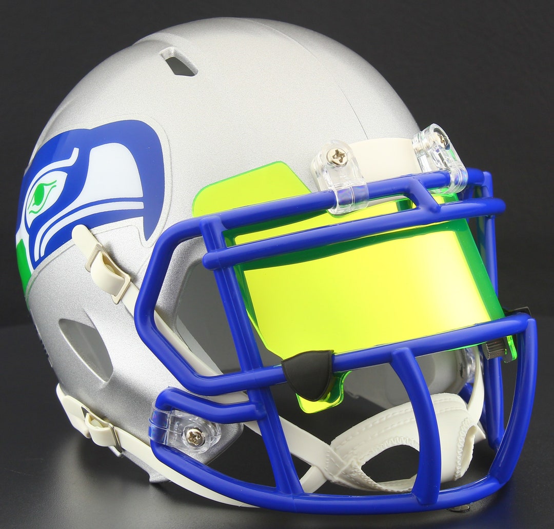 Seattle Seahawks NFL Riddell Speed Mini Football Helmet W/ EYE SHIELD ...