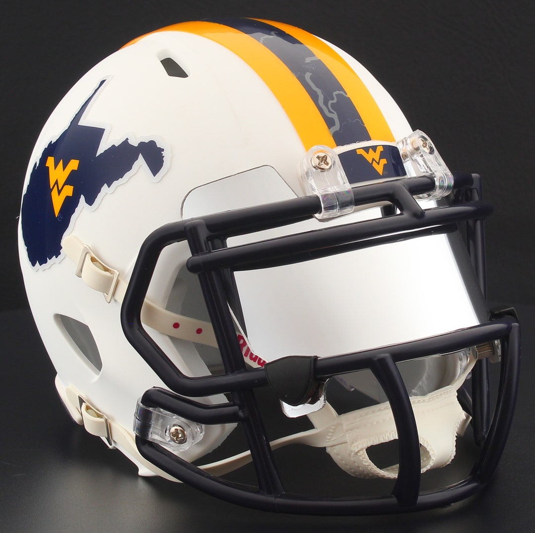 West Virginia Mountaineers NCAA Riddell Speed Mini Football Helmet W ...