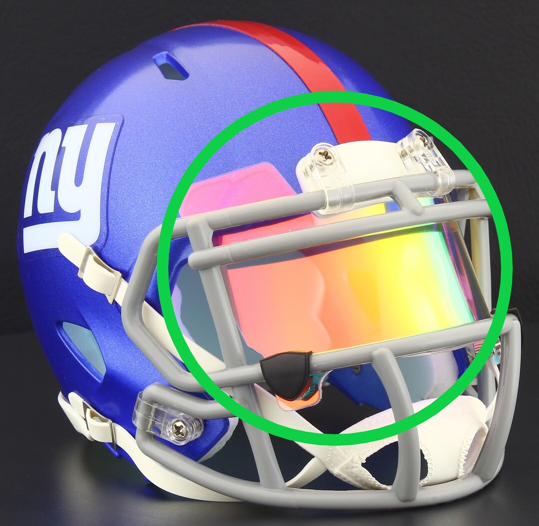 RAINBOW Mini Eye Shield / Visor for New York Giants NFL Mini Football ...