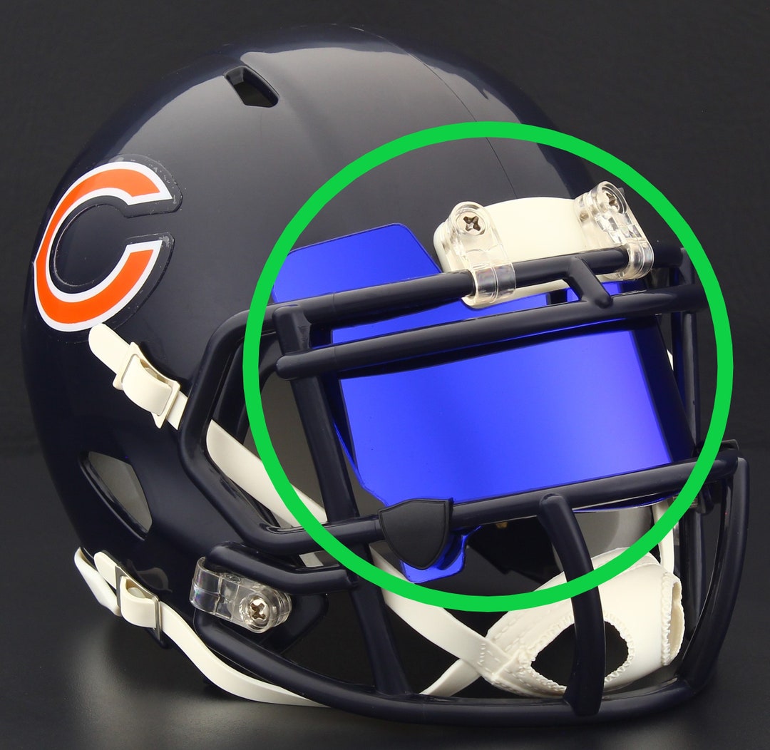 BLUE Mini Eye Shield / Visor for Chicago Bears NFL Mini Football Helmet ...