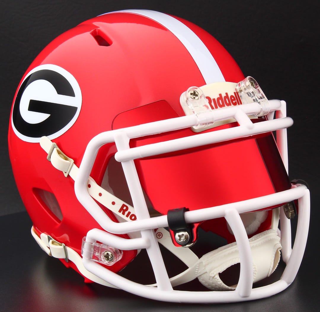 Georgia Bulldogs NCAA Riddell Speed Mini Football Helmet W/ Eye Shield ...