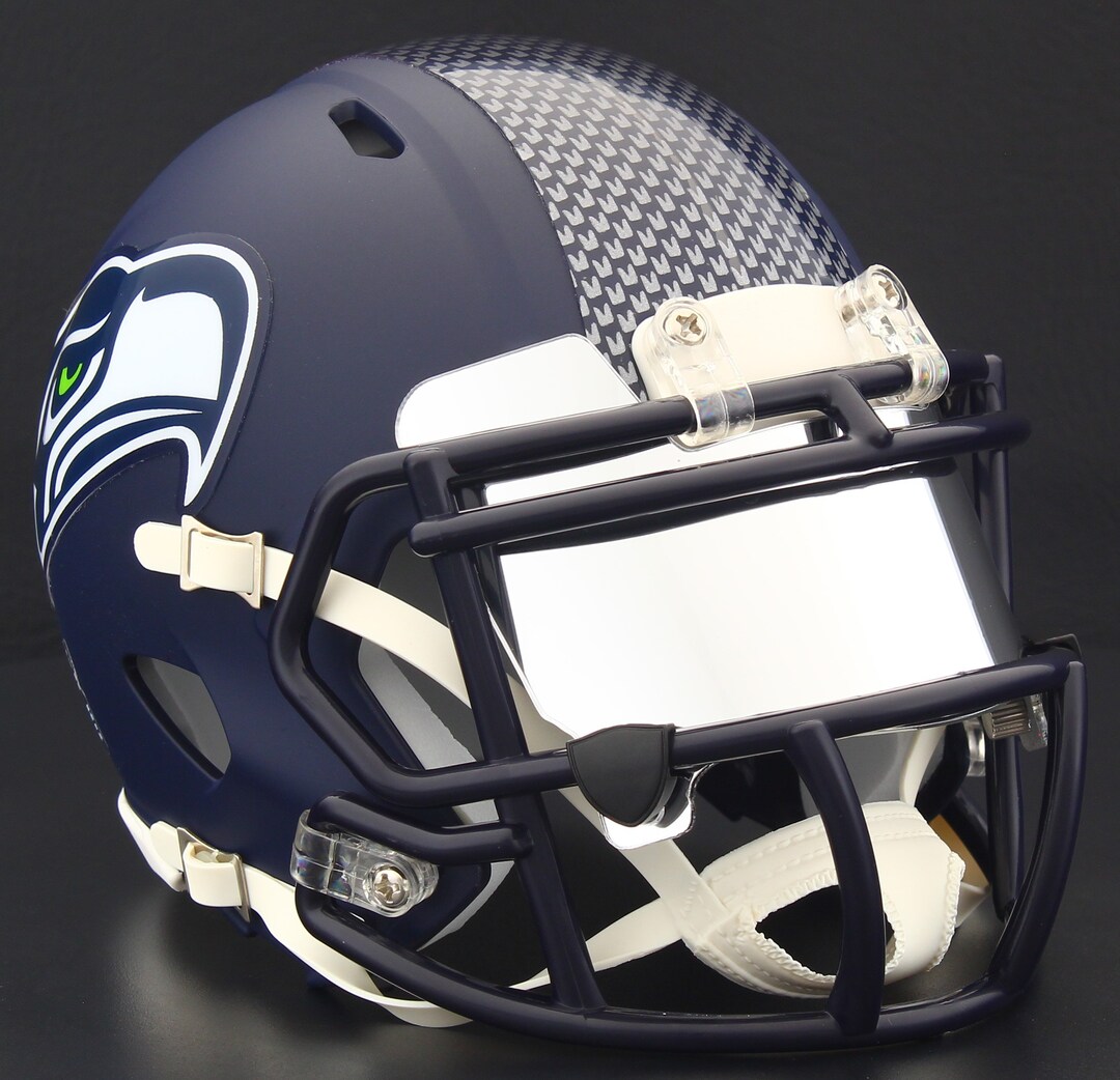 Seattle Seahawks NFL Riddell Speed Mini Football Helmet W/ EYE SHIELD ...