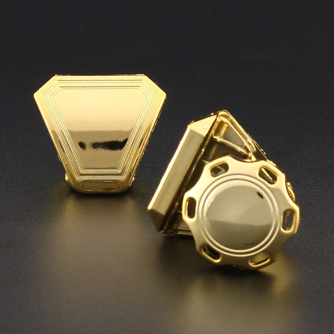GOLD CHROME Football Helmet Visor / Eye Shield Quick-release Clips ...