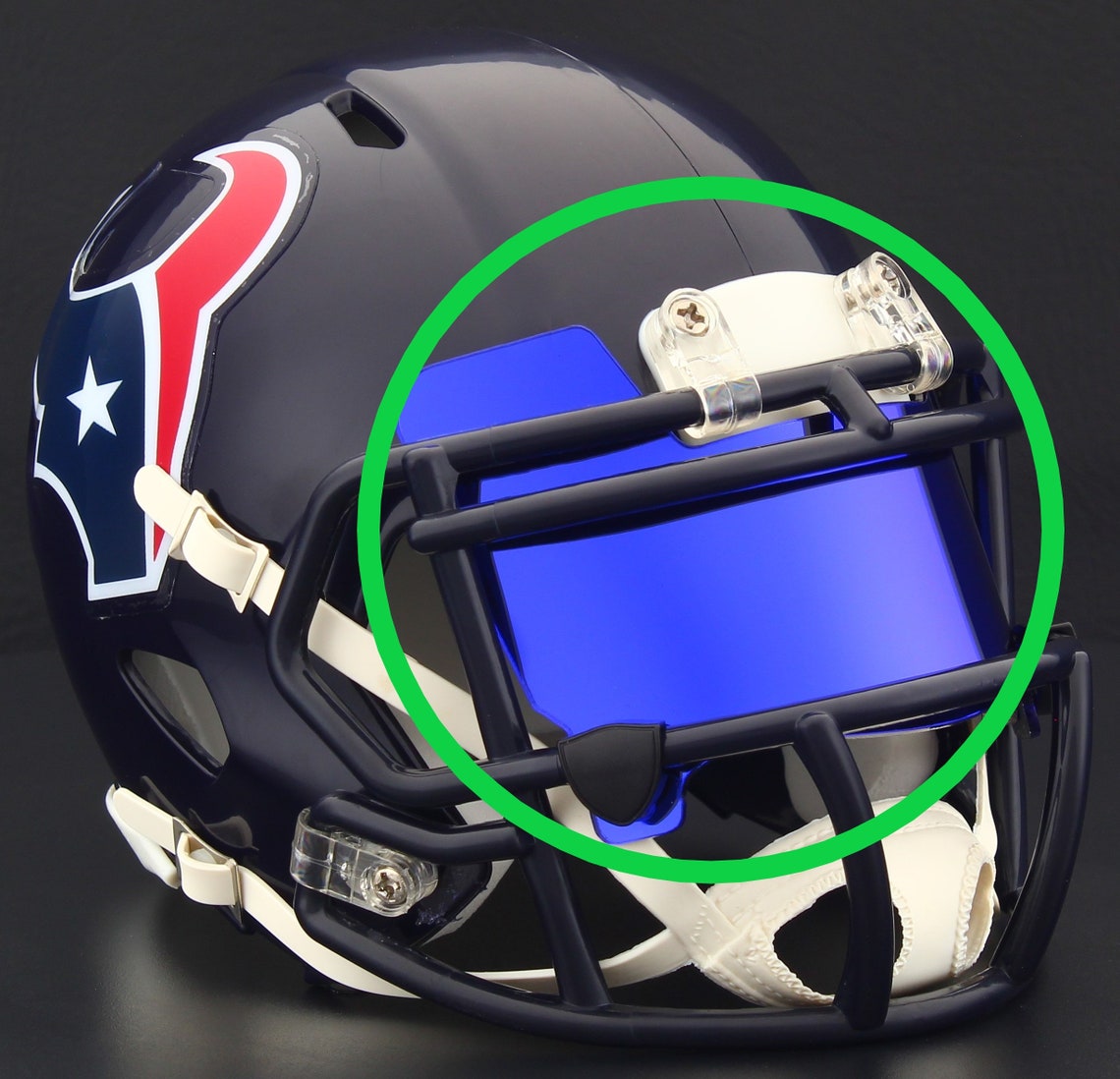 BLUE Mini Eye Shield / Visor for Houston Texans NFL Mini Football ...