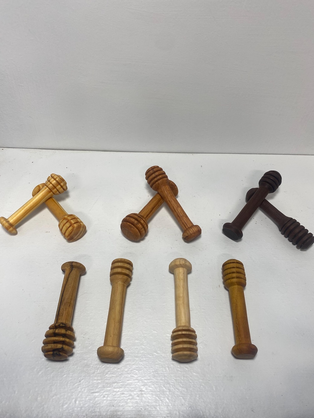 Wood Honey Dippers Assorted Mini Dippers Handmade From Various Woods ...
