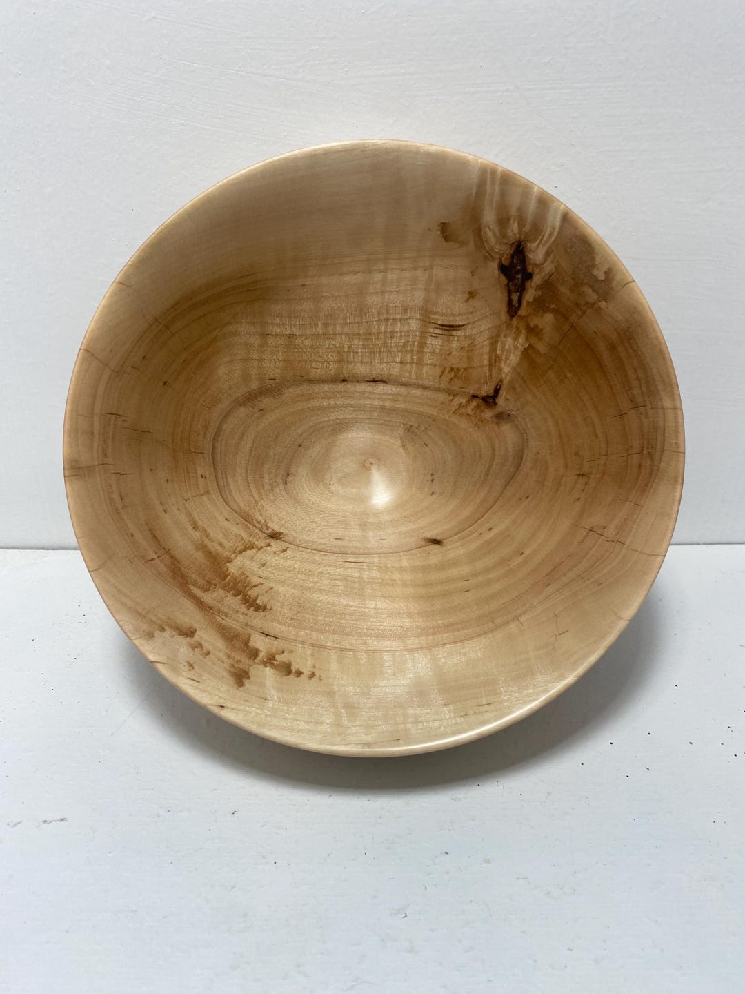 Maple Wood 7” Salad Bowl Made From Highly Figured Michigan Grown Hard ...