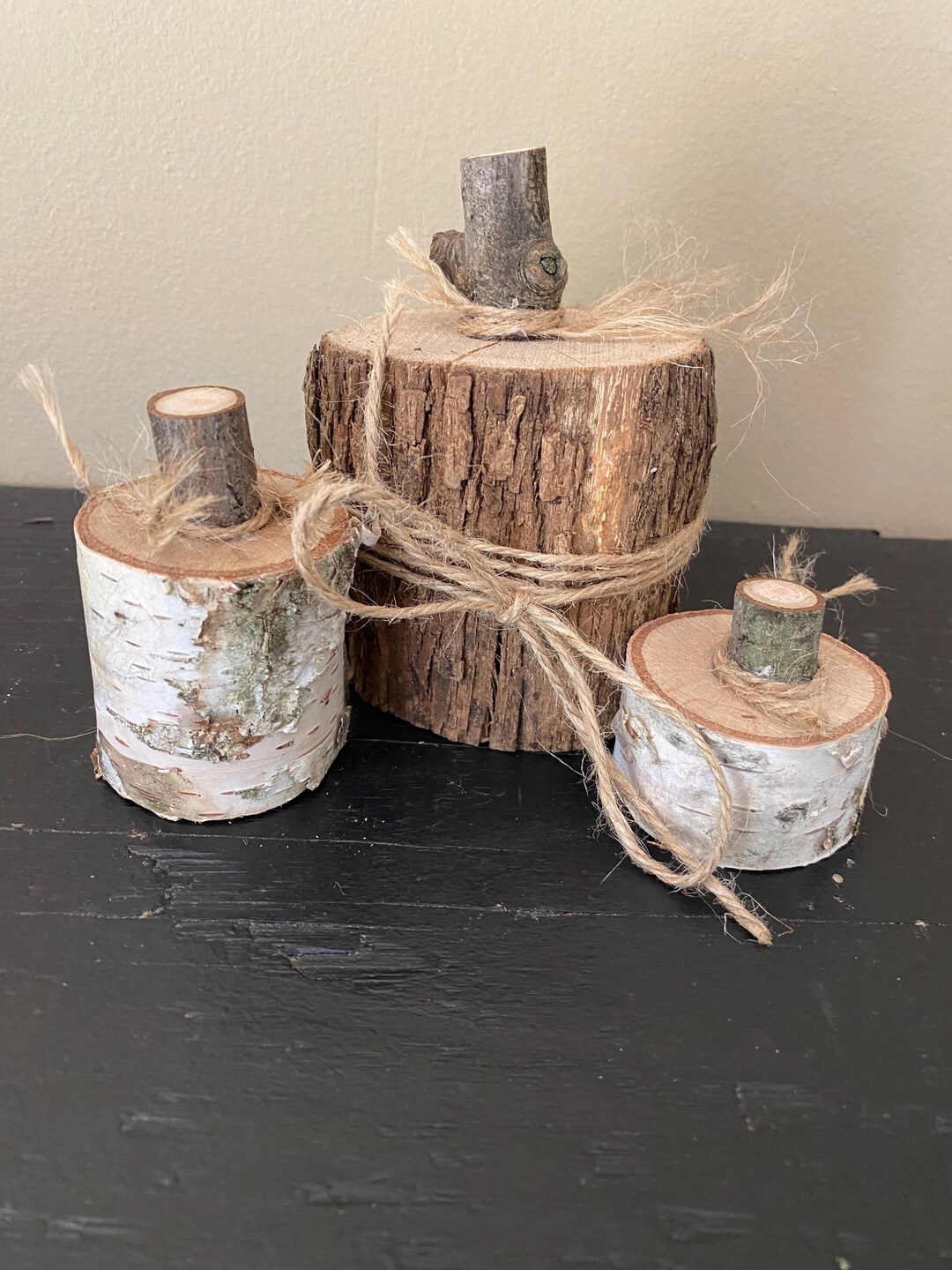 Rustic Wood Pumpkin Decor Birch/lilac/maple Wood Indoor Seasonal Decor ...