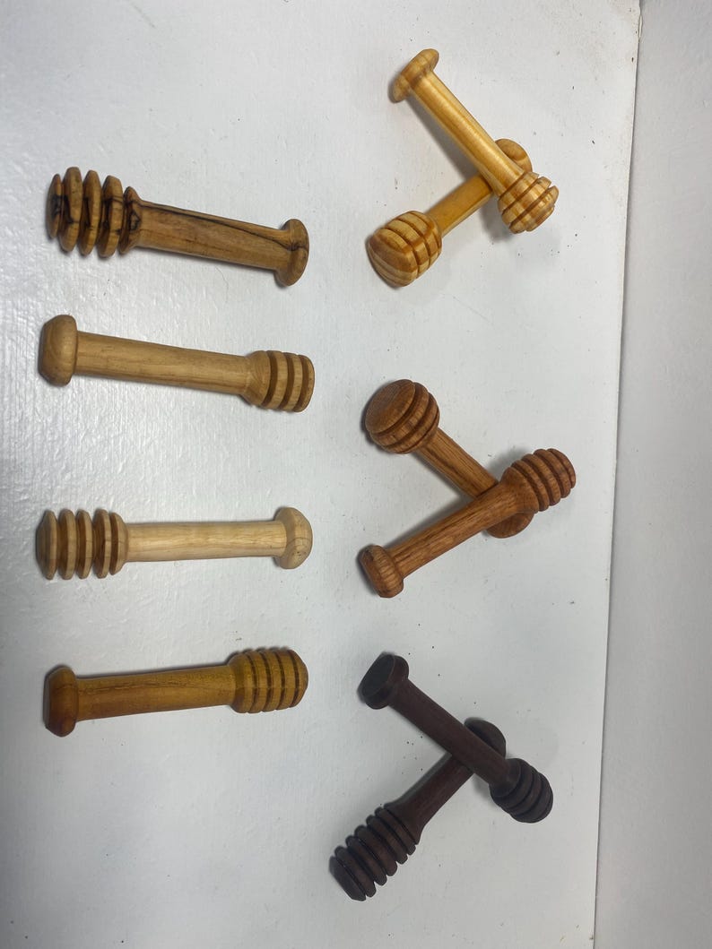 Wood Honey Dippers Assorted Mini Dippers Handmade From Various Woods ...