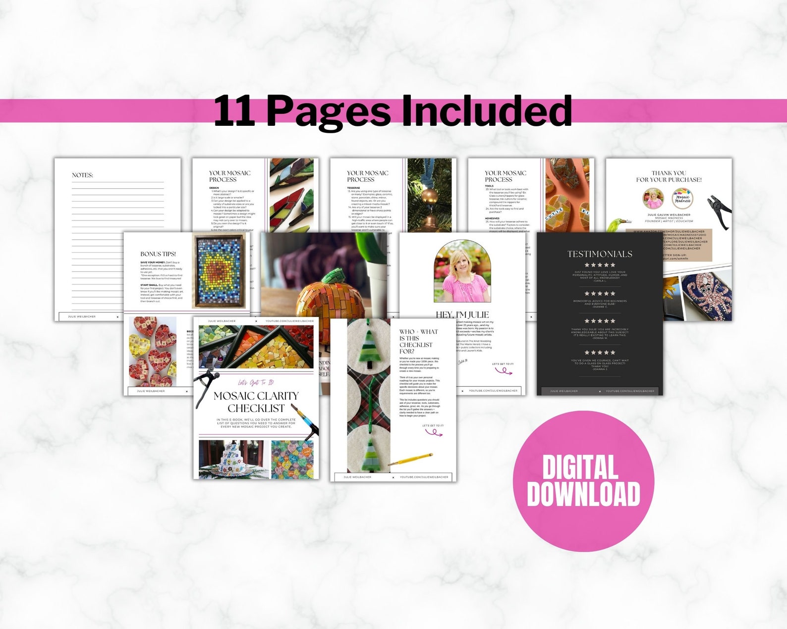 Mosaic Clarity Checklist Plan for Artist Project Template Tracking ...