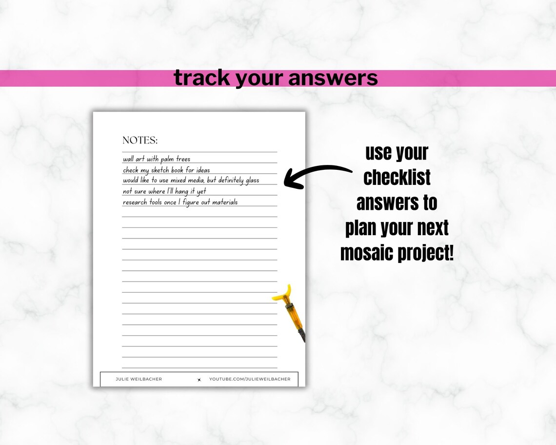 Mosaic Clarity Checklist Plan for Artist Project Template Tracking ...