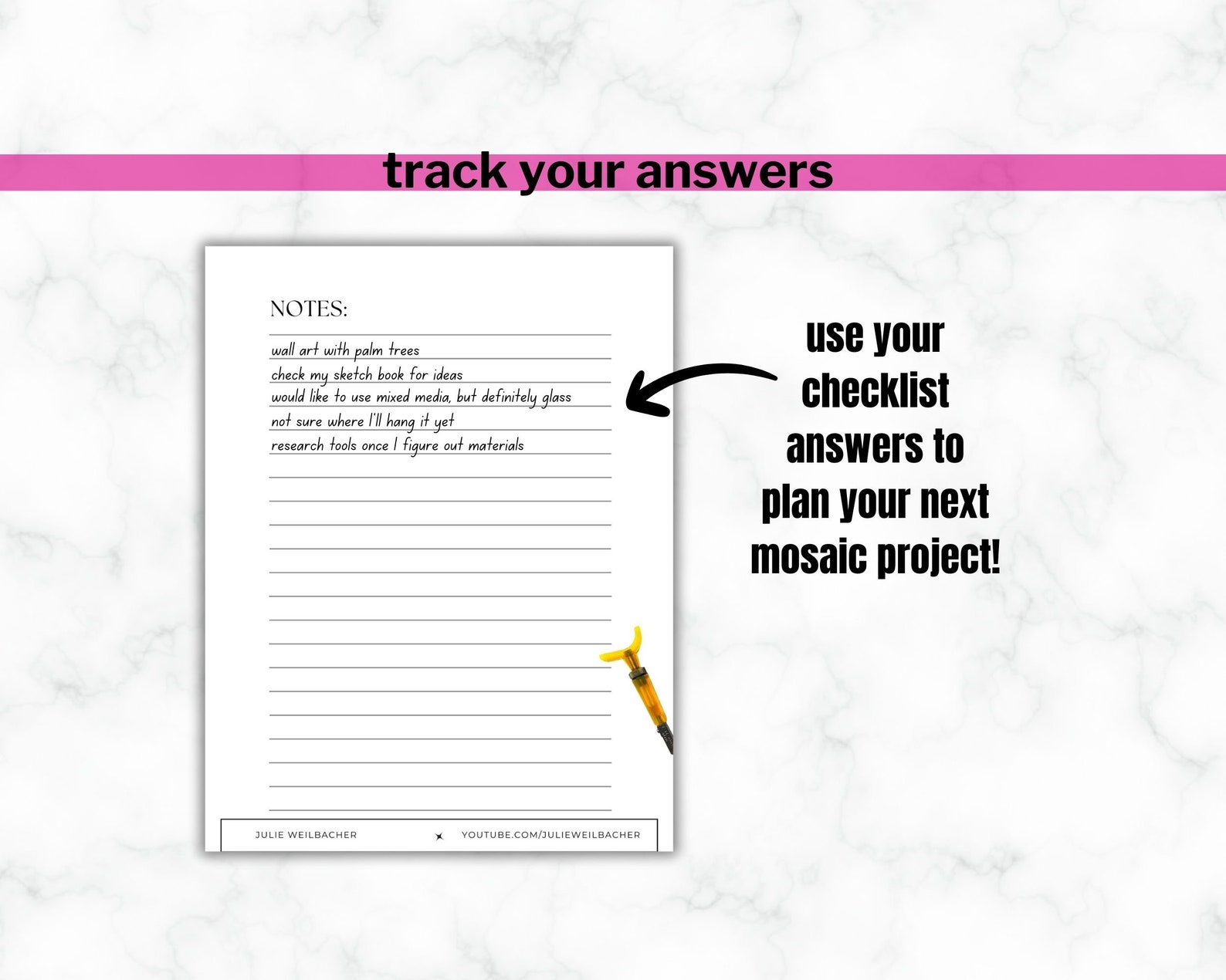 Mosaic Clarity Checklist Plan for Artist Project Template Tracking ...