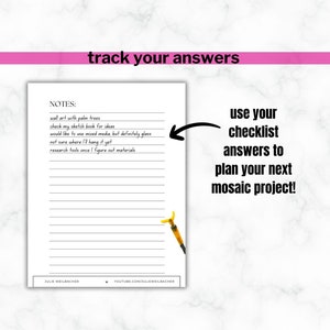 Mosaic Clarity Checklist Plan for Artist Project Template Tracking ...