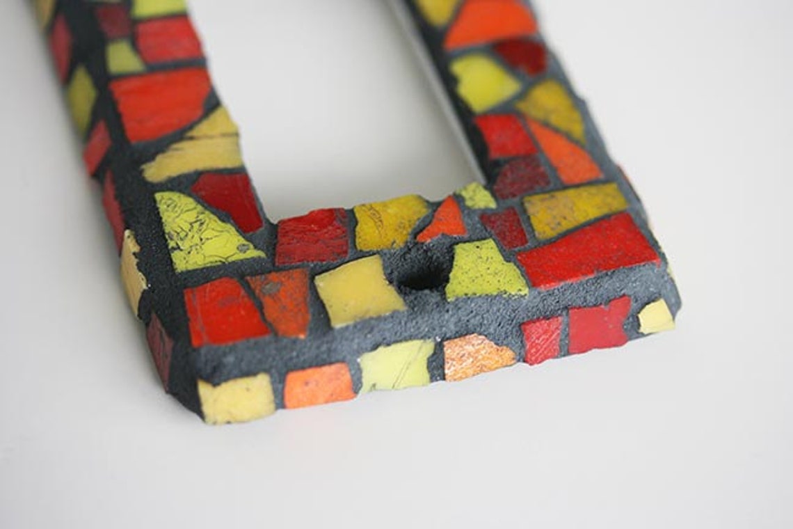 Mosaic Vitreous Glass Rocker Light Switchplate Home Decor Confetti Red ...