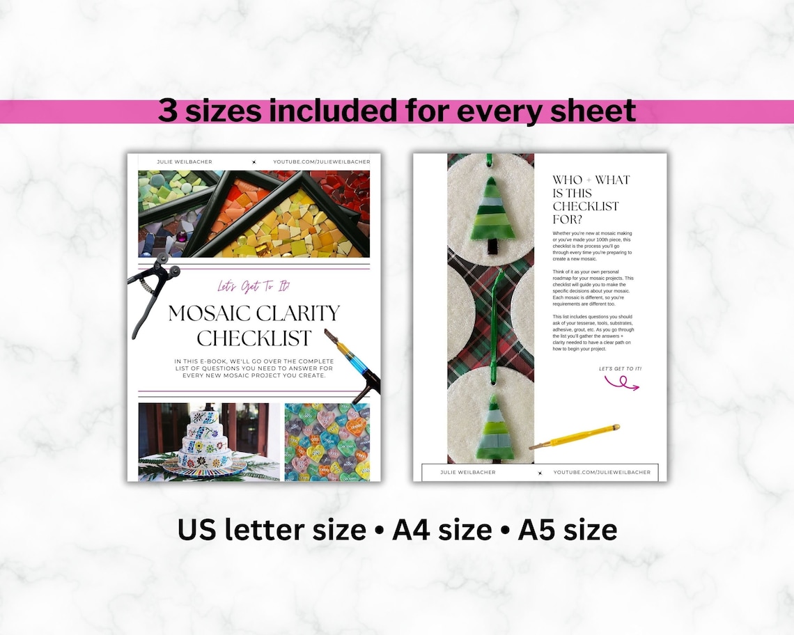 Mosaic Clarity Checklist Plan for Artist Project Template Tracking ...