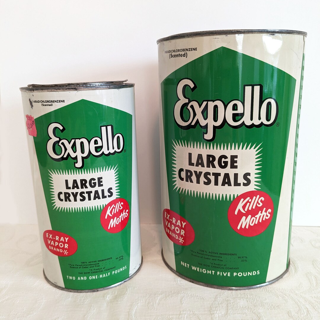 Expello Kills Moth Worms Tin Cans, Set of 2 Large - Etsy