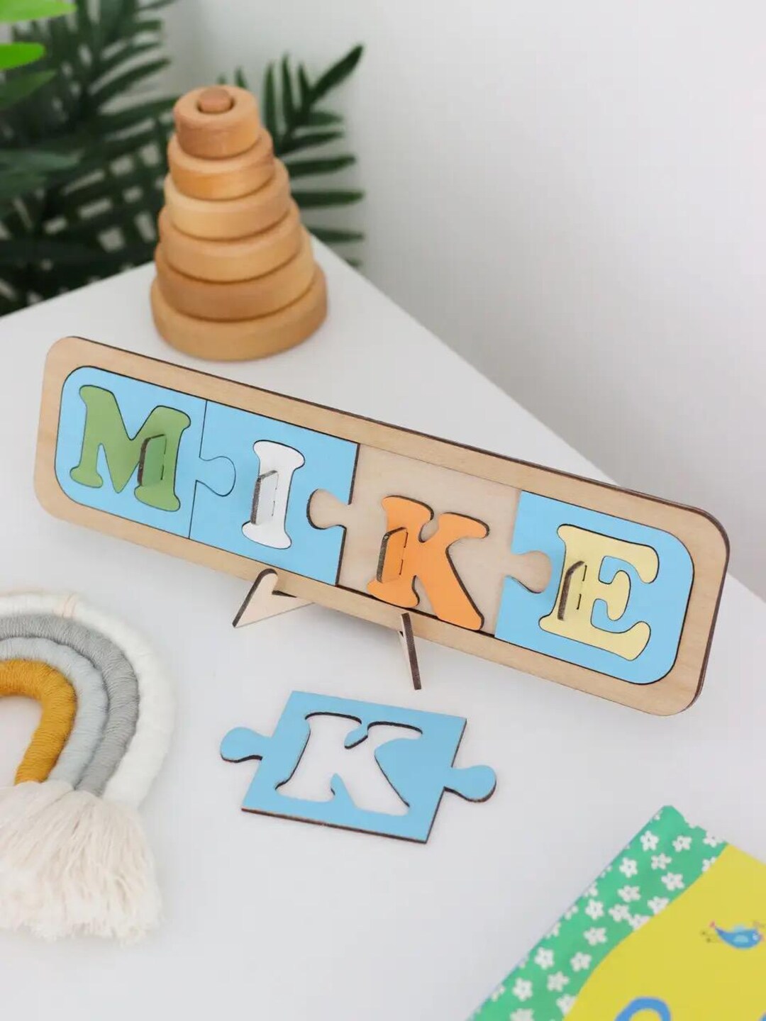 Puzzle Name for BOY With Pegs New Christmas Gifts for Kids Baby Shower ...