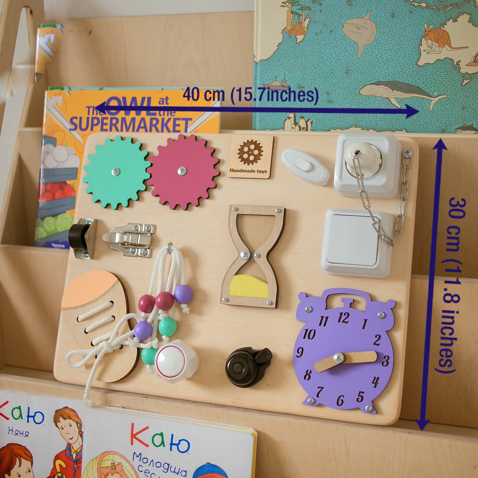 Wooden Busy Board Puzzle | Personalized Name Puzzle Toy | Baby Girl ...