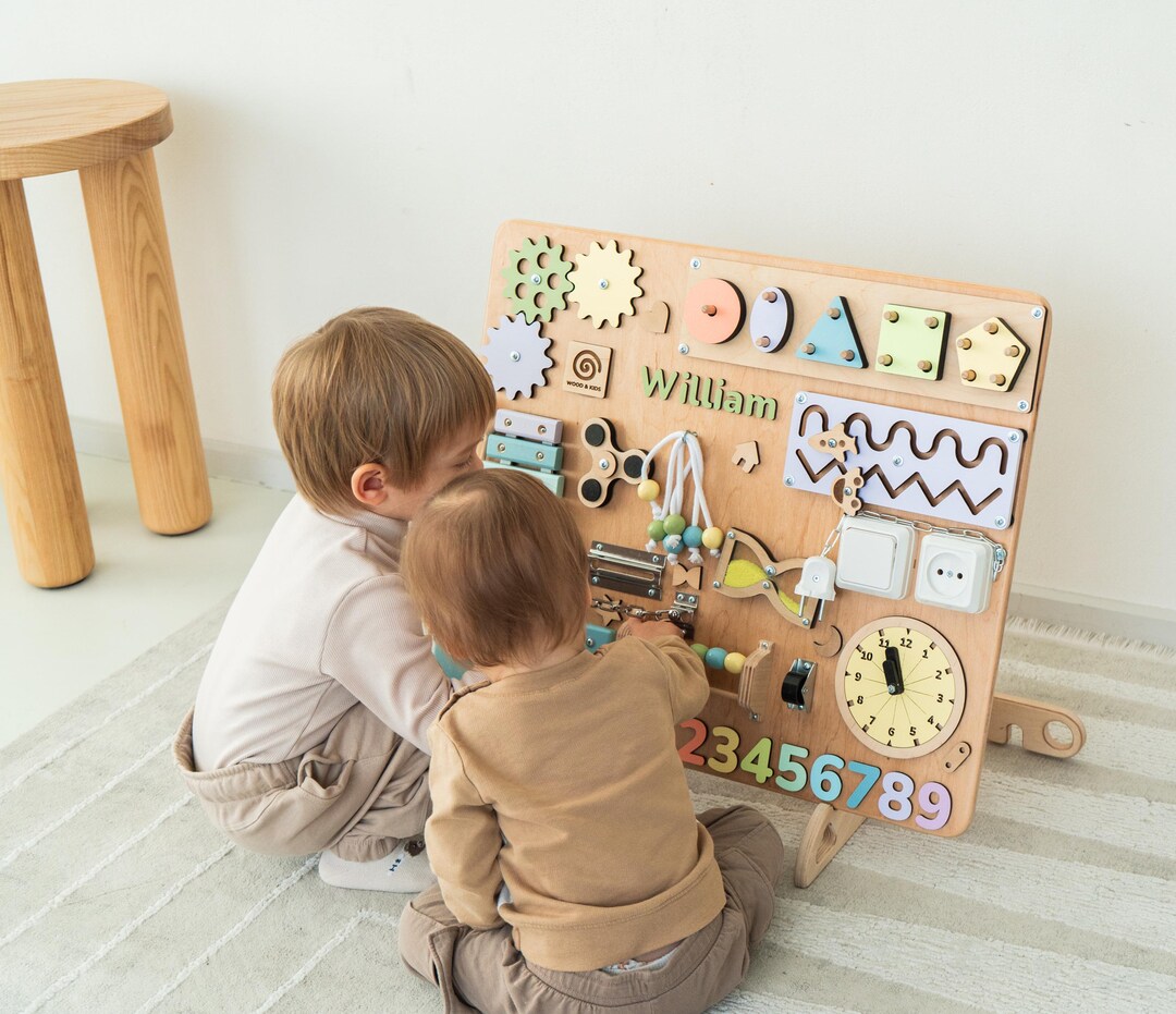 Interactive Busy Board for Babies - Sensory Play and Developmental Toy ...