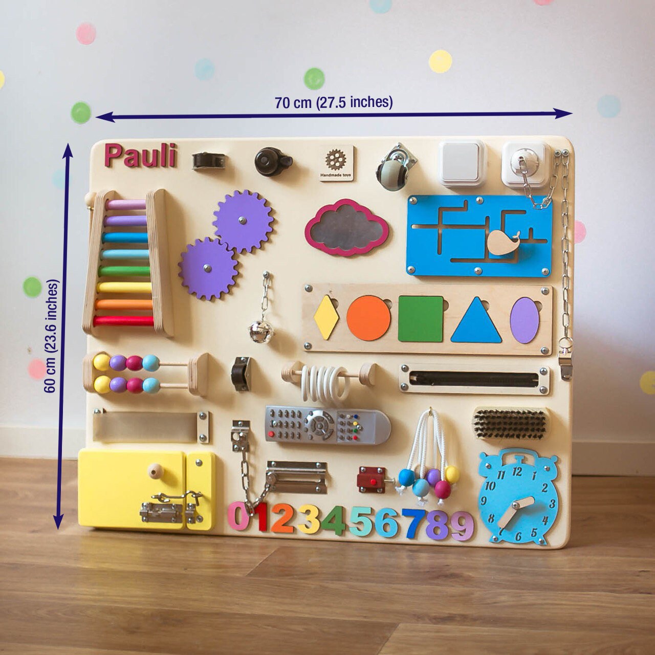 Wooden Busy Board Puzzle | Personalized Name Puzzle Toy | Baby Girl ...