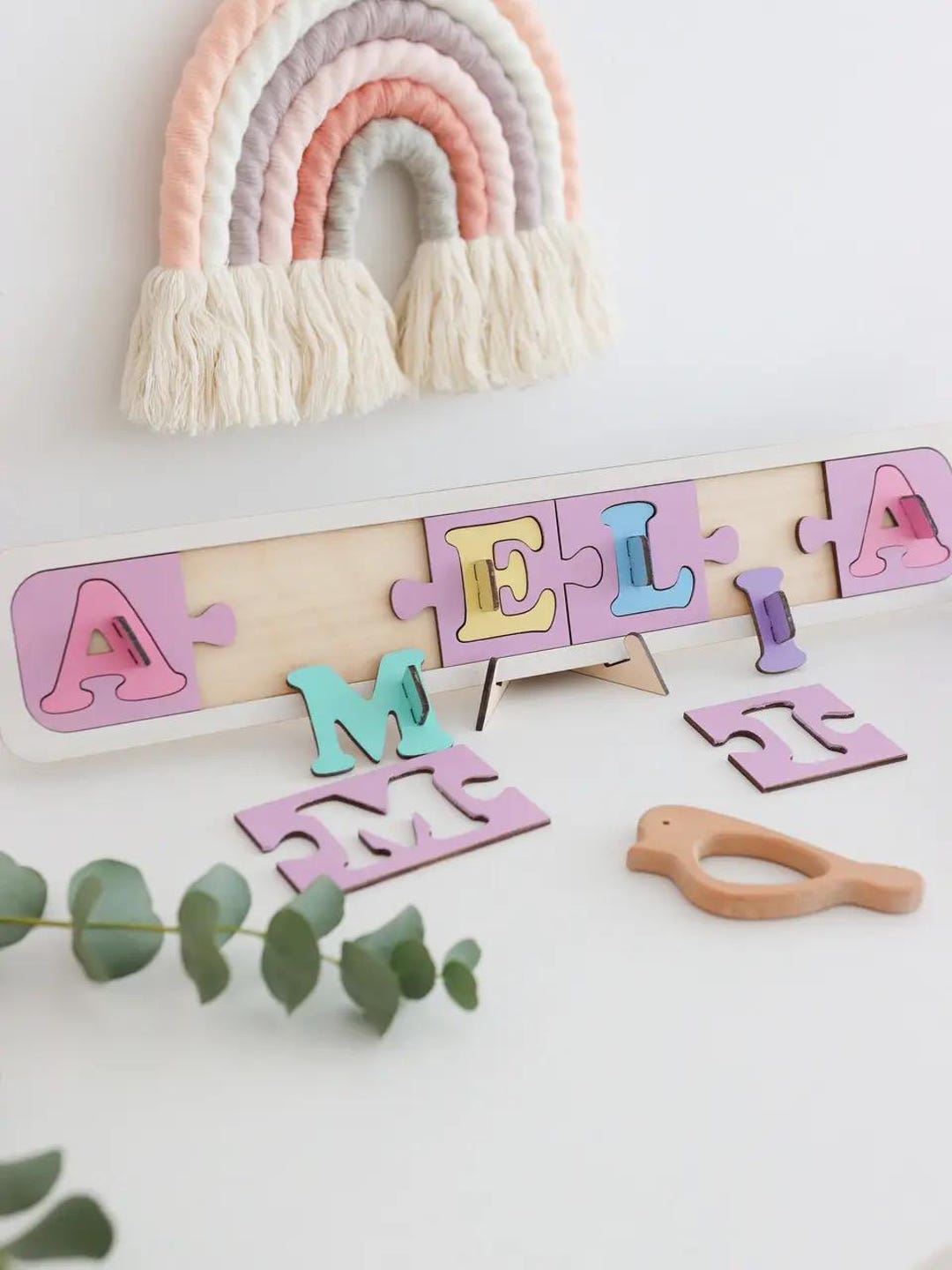 GIRLS Name Puzzle With Pegs New Christmas Gifts for Kids Baby Shower ...